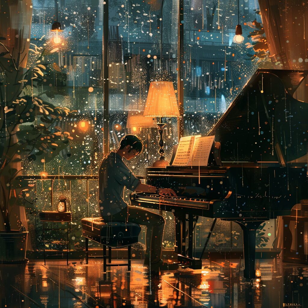 Chill Piano - Dialogue with the Rain - YouTuber向けロイヤリティフリーBGM「BGM LIBRARY」